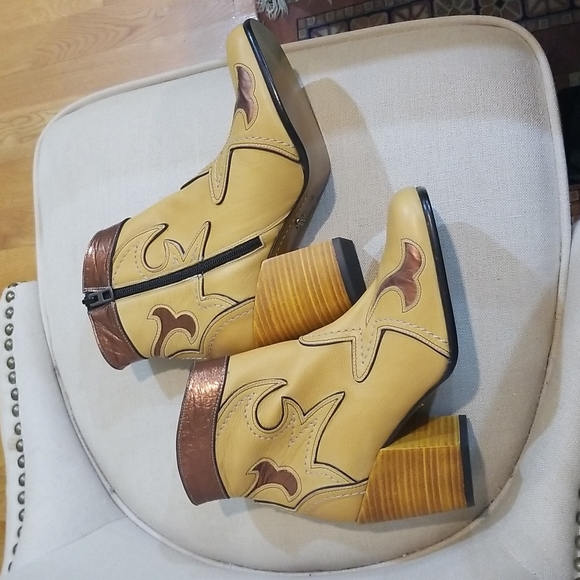 Coach | Shoes | Coach Western Bootie Leather Boots Nwot | Poshmark